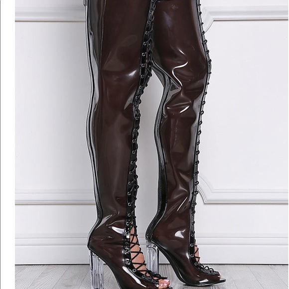 Fashion Nova | Shoes | Cape Robbin Clear Thigh High Boots | Poshmark